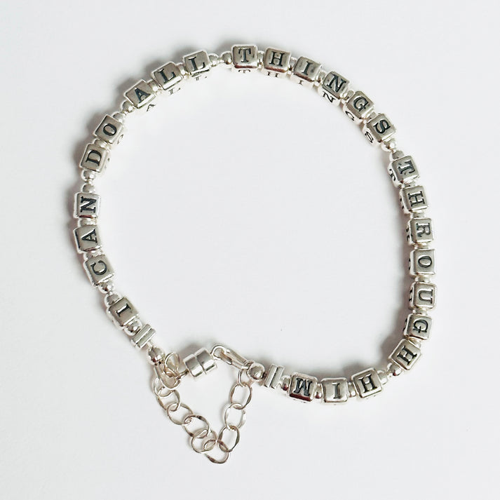 I Can Do All Things Through Him Phillippians 4:13 – HigherCallingBracelets.com